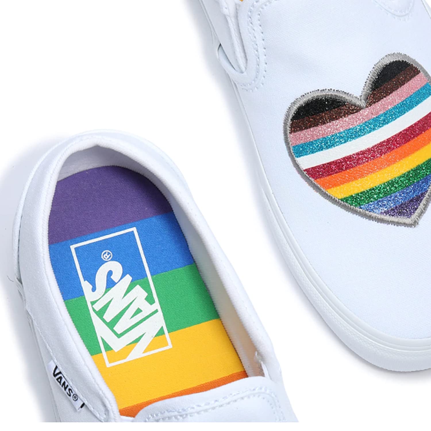 Vans Unisex Asher Pride Slip On Sneaker 7.5