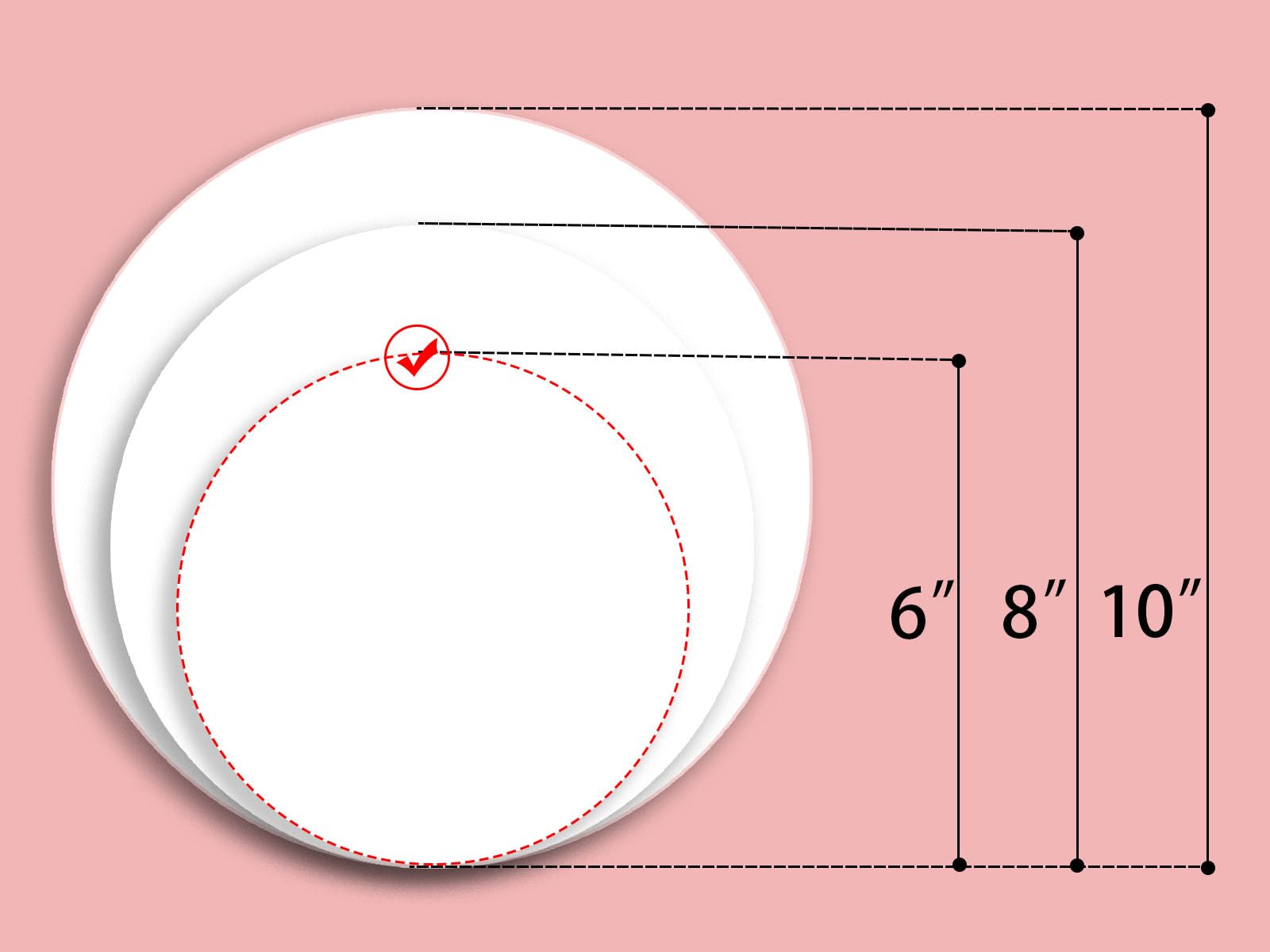 PQZKLDP 6inch White Cake Board Rounds 20pcs Circle Cake Drum 1.5mm Thickness Sturdy Disposable Cake Plates- Base-Tray for Displaying Cake-Bread-Desserts-Cookie & Oil Water Resisting PQ146