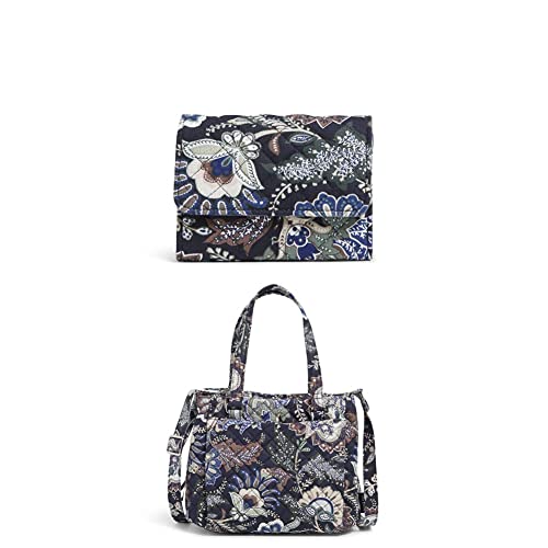 Vera Bradley Riley Compact Wallet with RFID Protection, Java Navy Camo-Recycled Cotton,One Size,28429-11940 withVera Bradley womens Cotton Mini Multi-compartment Crossbody