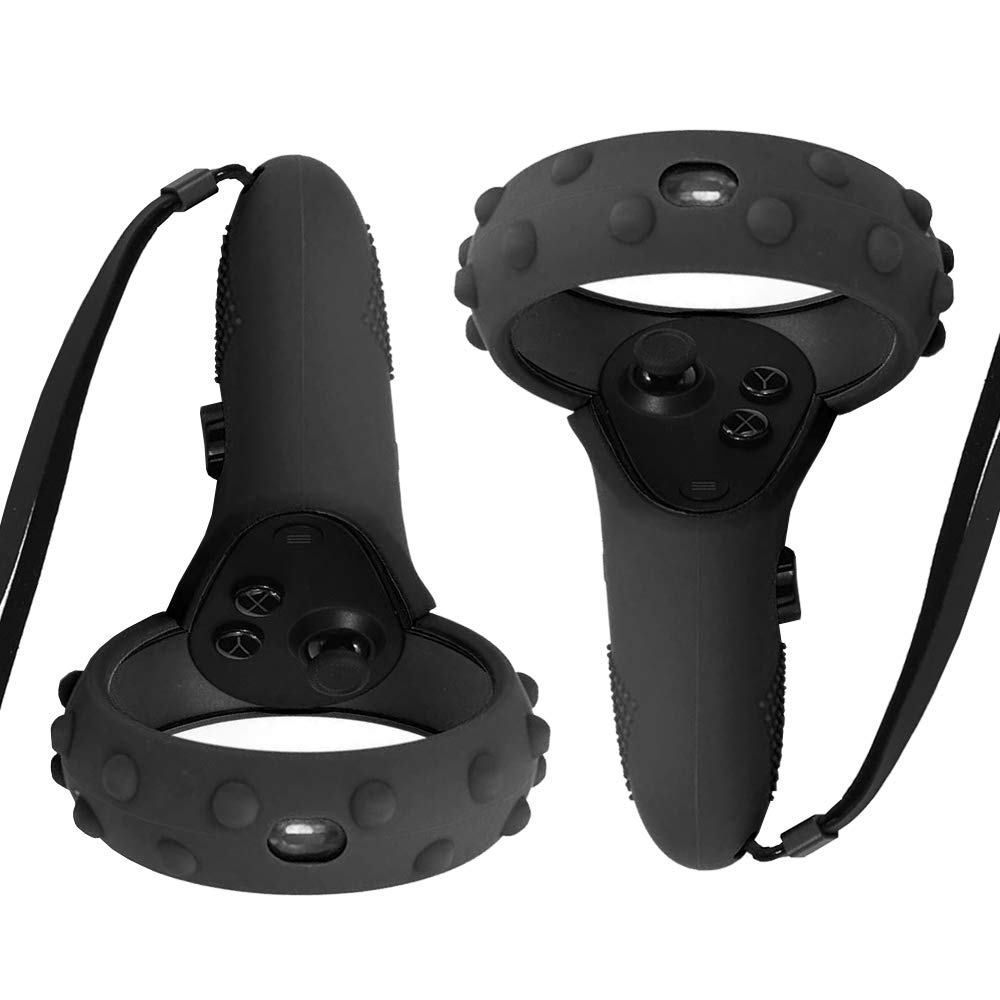 ProCase Controller Skin for Oculus Quest Touch Controller, 1 Pair Silicone Grip Cover Anti-Slip Protective Case for Oculus Quest/Rift S Handle -Black