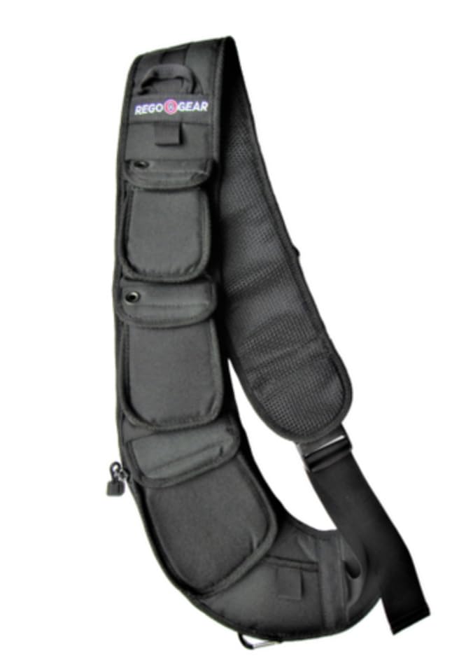 Premium Crossbody Sling Bag Travel Hiking Shoulder Daypack Black. Holds Water Bottle, Cell Phone, and Much More