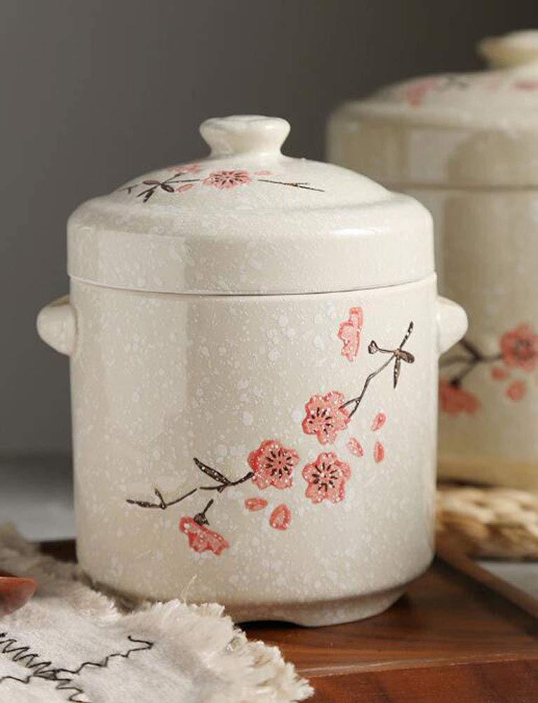 TONGTONG Japanese Style Ceramic Soup Bowl with Double Lid Steam Stewed Pot Home Kitchen Soup Pot for Egg Medicinal Birds Nestt # 21