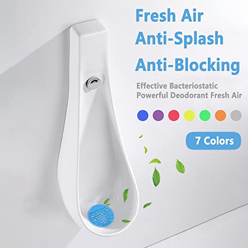 UFRITAN 7 Pack Urinal Screens Deodorant, Urinal Screen, Splash Proof & Odor Freshener, Urinal Mats for Restrooms at Home, Offices, Schools, and Malls, Scent Lasts 30 Days, Non-Clogging Design