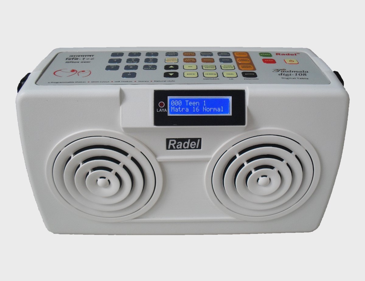 RADEL Taalmala Digi 108 Electronic Tabla & Manjira With Cord and Bag Indian Musical Instruments