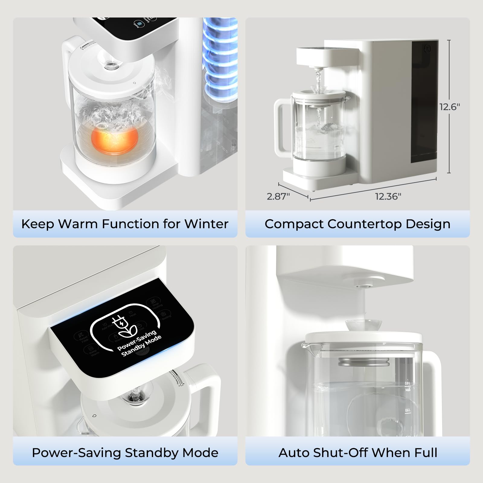 Reinmoson 8 Stage Reverse Osmosis System Countertop with ๐ฐ ๐๐ผ๐ ๐ช๐ฎ๐๐ฒ๐ฟ ๐ฆ๐ฒ๐๐๐ถ๐ป๐ด๐, NSF Certified TDS Reduction, 4:1 Pure to Drain Portable Reverse Osmosis Water Filter Countertop