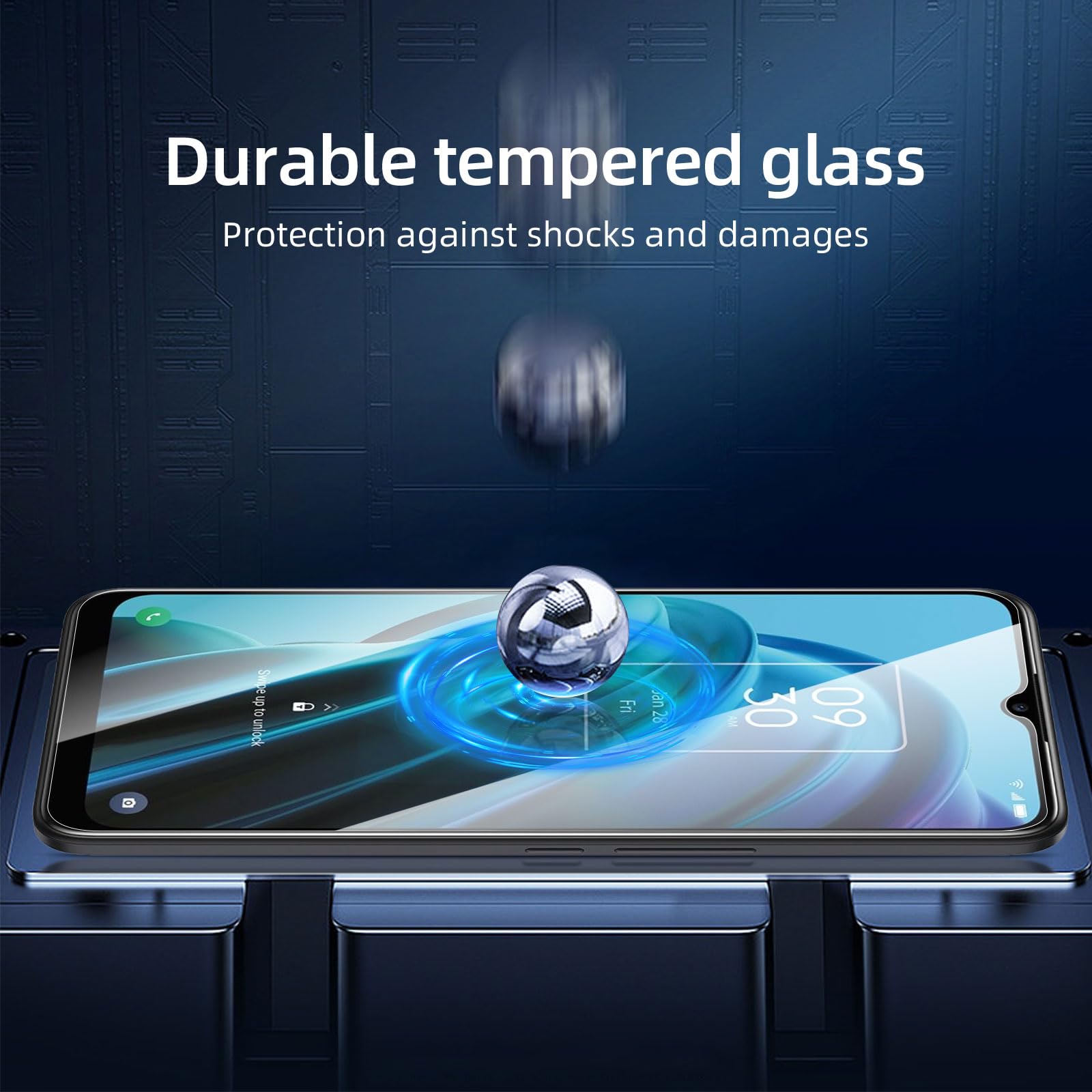 NEW'C [3 Pack] Designed for TCL 30 XE 5G Screen Protector Tempered Glass, Bubble Free, Ultra Resistant