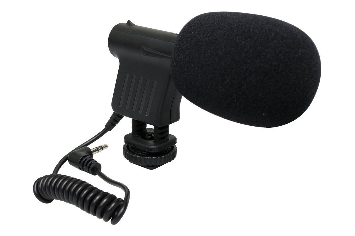 Opteka VM-8 Mini-Shotgun Microphone X-Grip Professional Camera/Camcorder Action Stabilizing Handle with Accessory Shoe for Flash, Mic, or Video Light