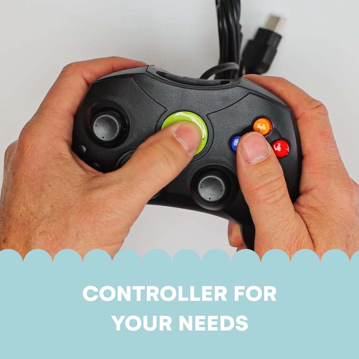 Noa Store 2 LOT Black Controller Control Pad Compatible with Microsoft XBOX X System