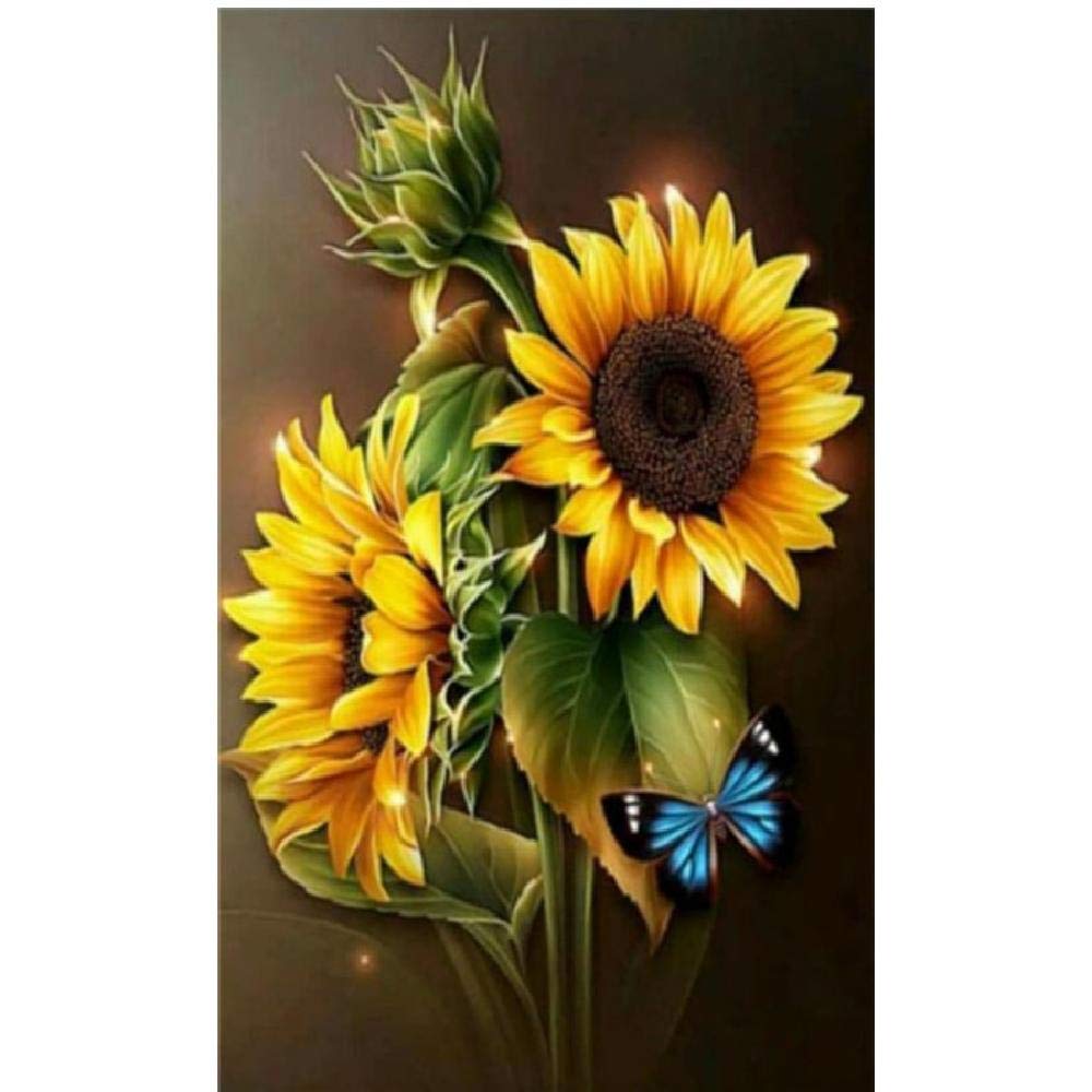 Wooden Jigsaw Puzzles for Adults 300 Pieces Floral Pattern,Sunflower Flower Pattern DIY Arts Craft for Home Wall Decor Birthday Gifts