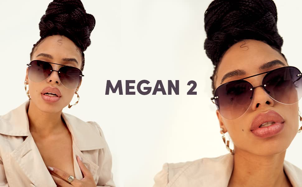 TOPFOXX - Megan 2 - Black Aviator Sunglasses for Women - Total UV400 Protection - Classic Pilot Sunglasses (Brown, Narrow)