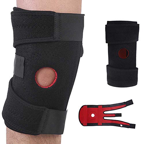 TOPINCN Knee Support Brace, Size Adjustable Knee Brace Moisture-wicking Neoprene Minor Knee Injury Protect Portable for After Surgery for Knee Strain