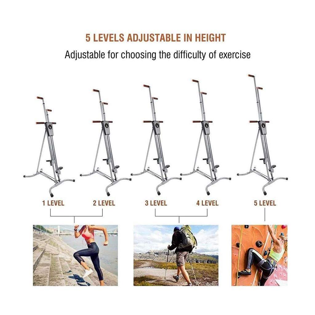 Vertical Climber, Climbing Machine for Home Gym Body Workout Folding Exercise Cardio Anti-Slip Design for Beginners and Advanced Users