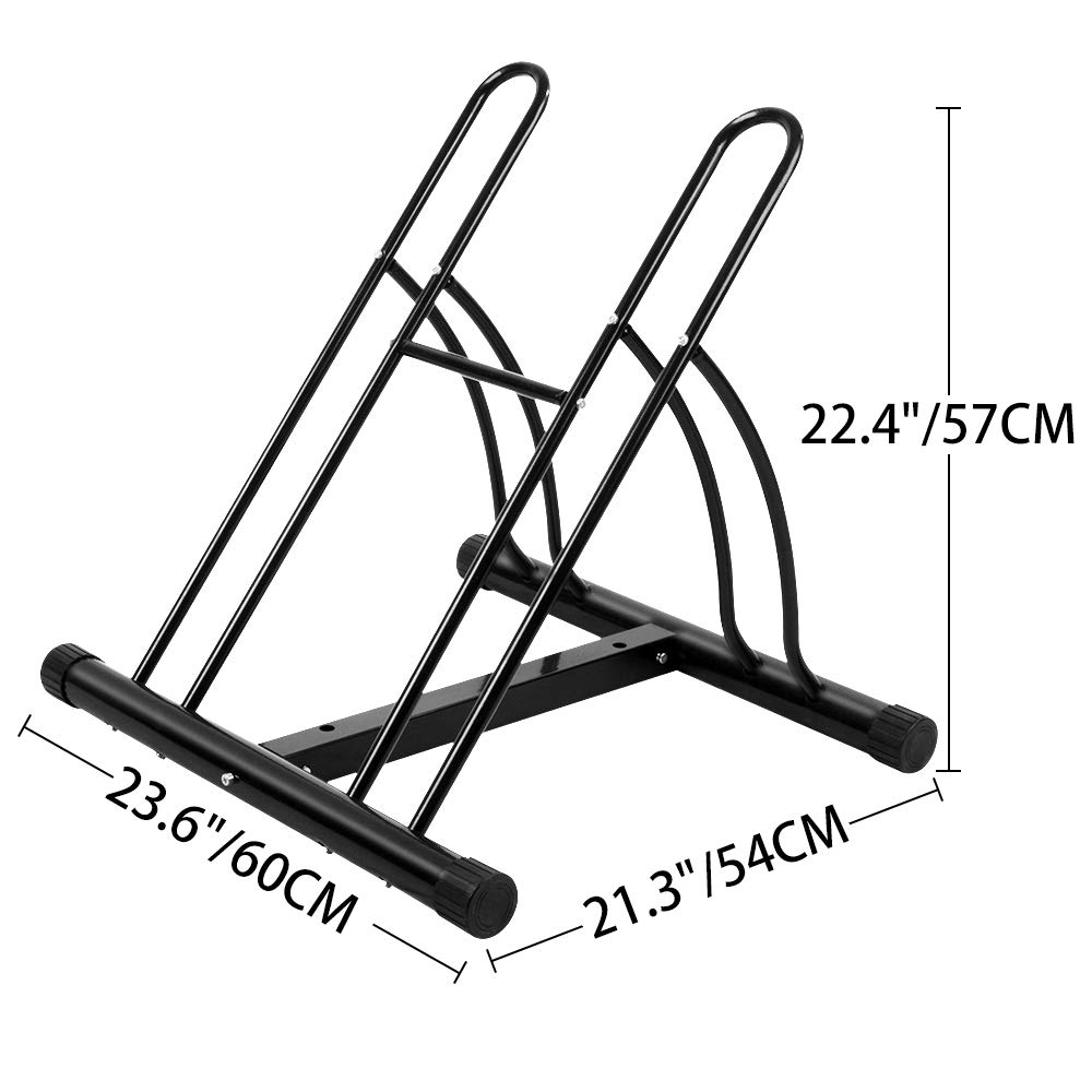ONETWOFIT Bike Racks 2-Bike Floor Stand Bicycle Cycle Stand Garage Bicycle Storage Packing Rack for Indoor and Outdoor Using