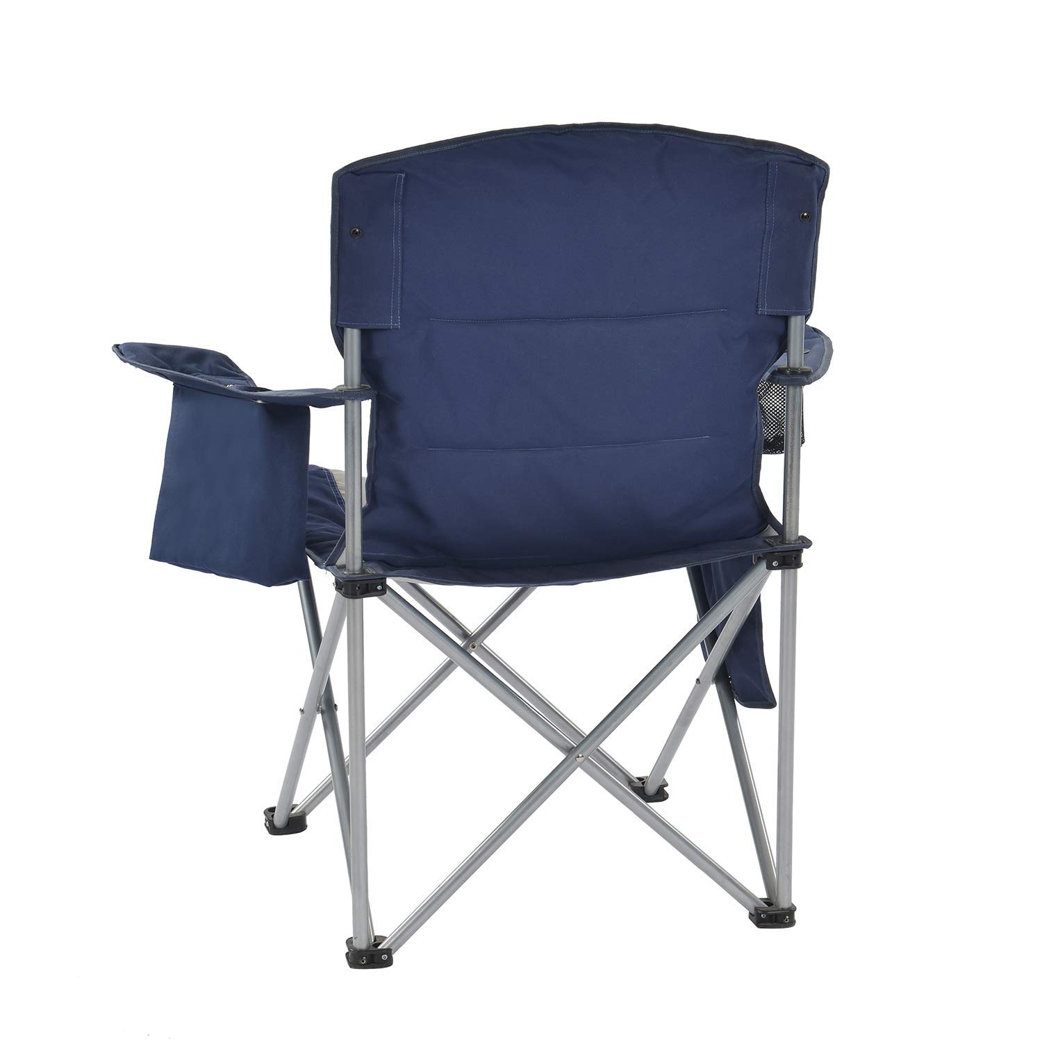 PELLIOT Portable Camping Chair Heavy Duty Lumbar Back Supports 300 lbs, Padded Hard Arm Folding Camp Beach Chair with Cup Holder
