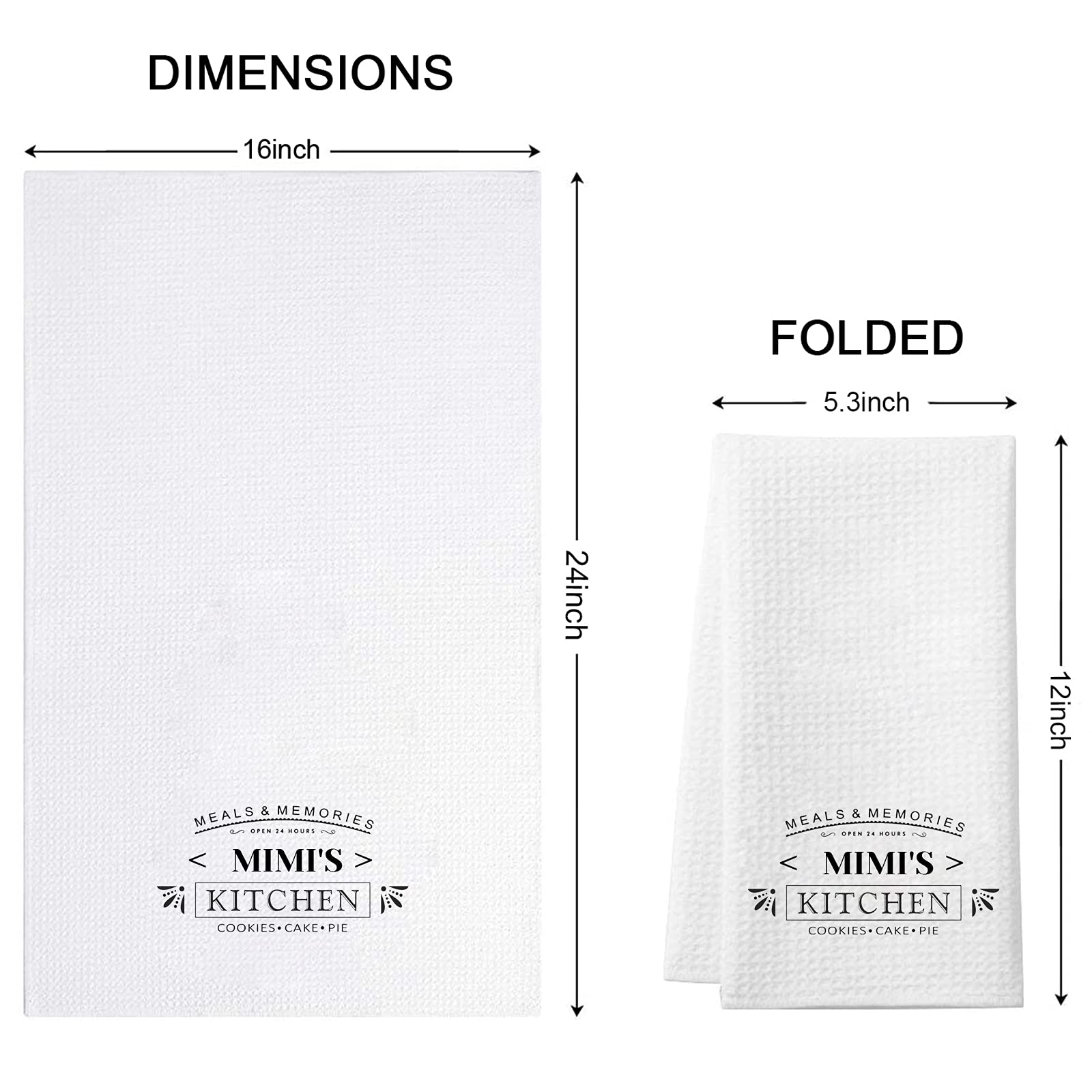 WCGXKO Mimi Gift Mimi Kitchen Towel Dish Towel for Mimi Birthday Gift (24 Hours Mimi's)