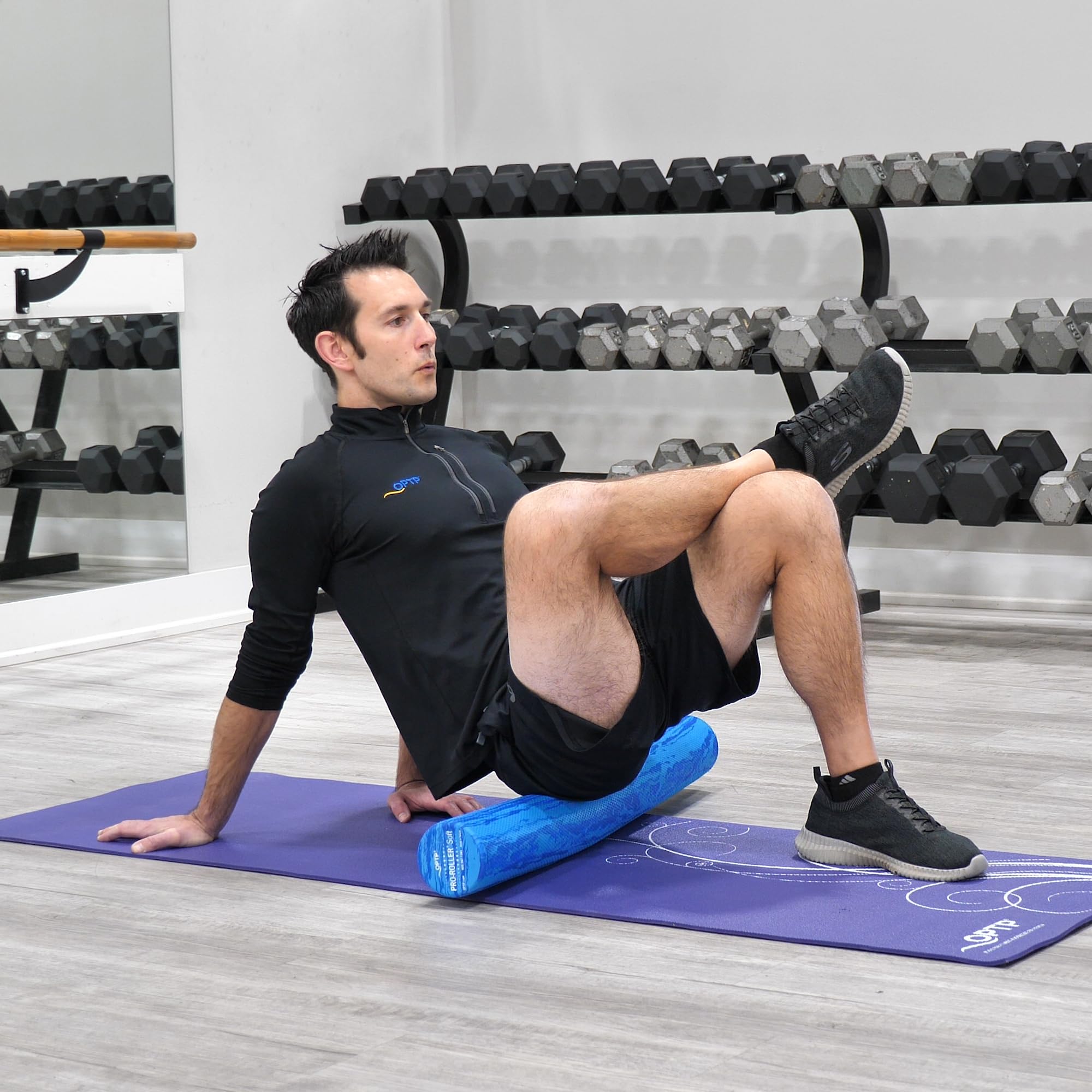 OPTP PRO-Roller Foam Roller 36" x 4" β Standard Density or Soft Foam Roller for Physical Therapy, Pilates Foam Roller and Yoga Foam Roll Exercises, and Muscle Recovery - Soft Density 36" x 4"