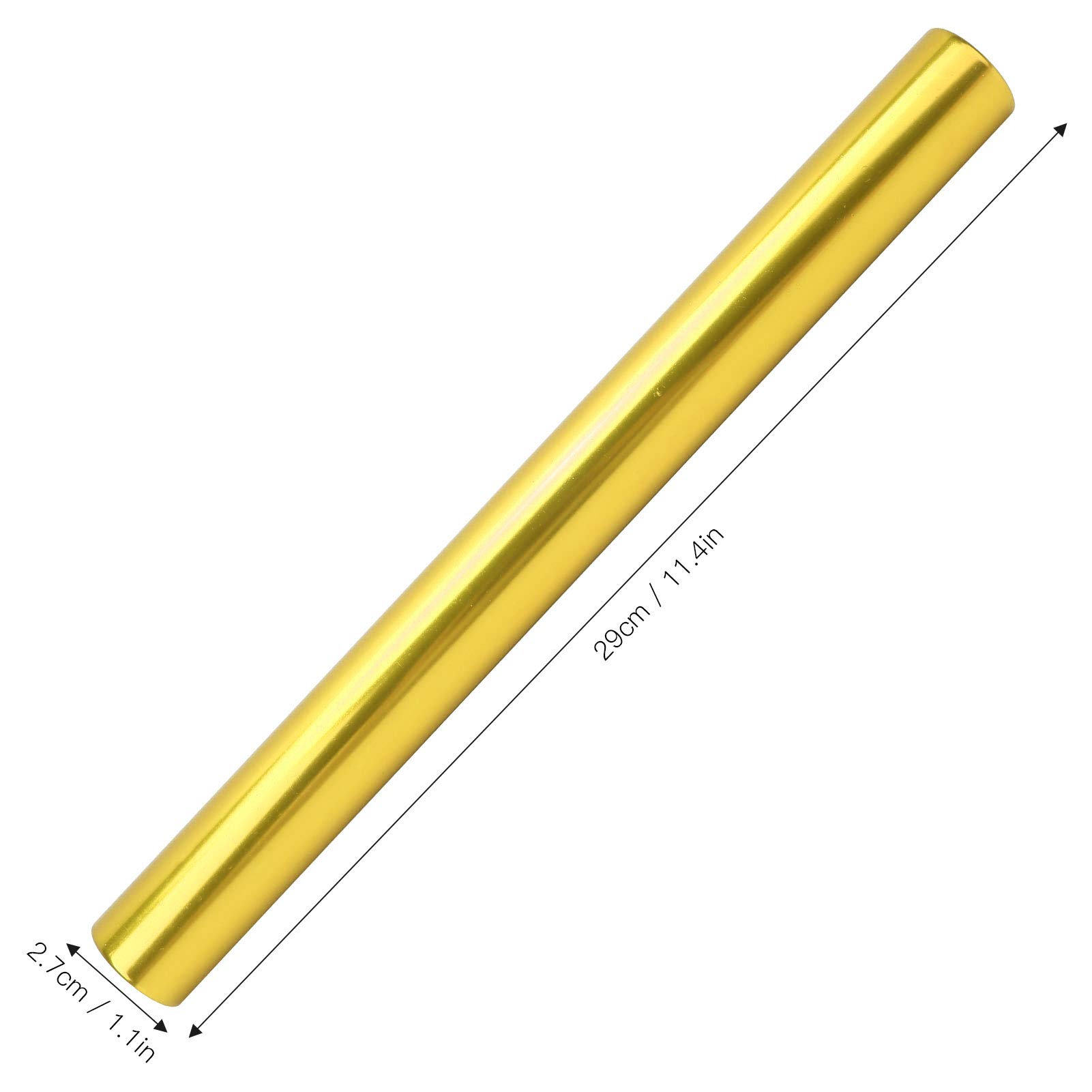 Relay Baton Track Baton,Aluminum Field Race Batons for Students Office Clark Running Outdoor Field Race Tools(Gold)