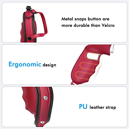 Relohas Accessories for Oculus Quest 2, VR Accessory Set for Meta Quest 2, Include Controller Grip Leather Cover, VR Shell Cover, Face Cover, The Best Gifts for Christmas and Halloween(Red)