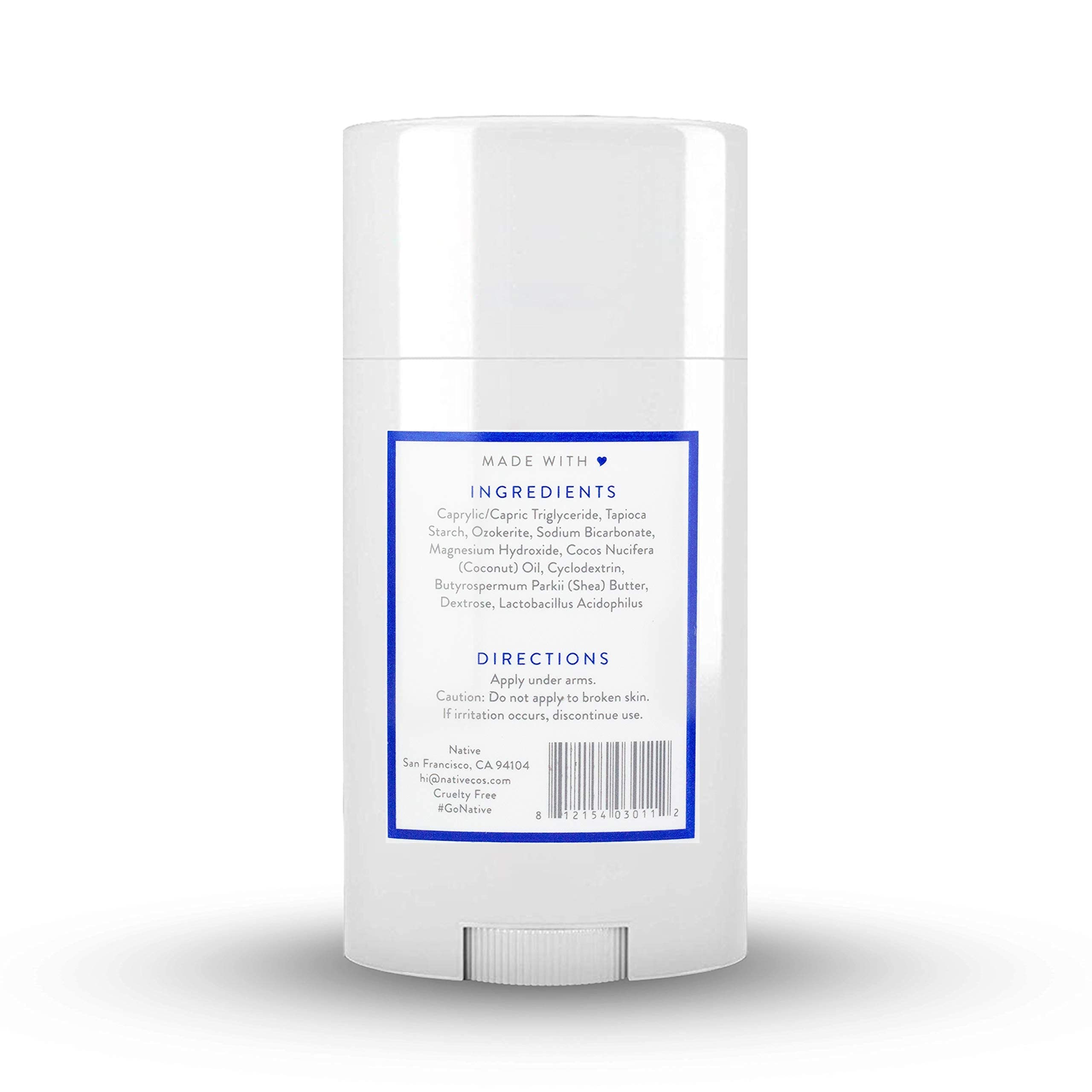 Native Deodorant | Natural Deodorant for Women and Men, Aluminum Free with Baking Soda, Probiotics, Coconut Oil and Shea Butter | Eucalyptus & Mint and Unscented - Variety Pack of 2