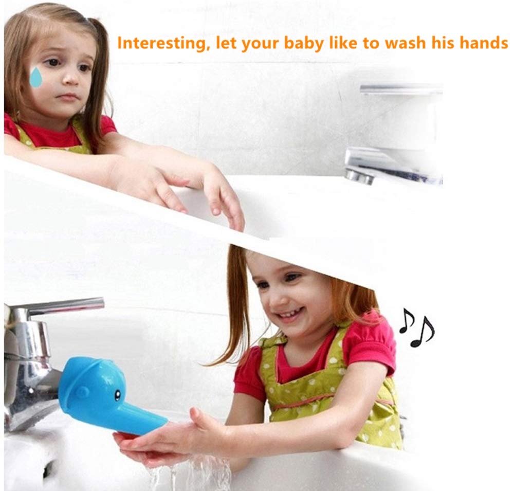 OGIFCHEN Baby and Children's faucet extension faucet guide sink extender long water hand washing device water diverter (3 Packs Dolphin)