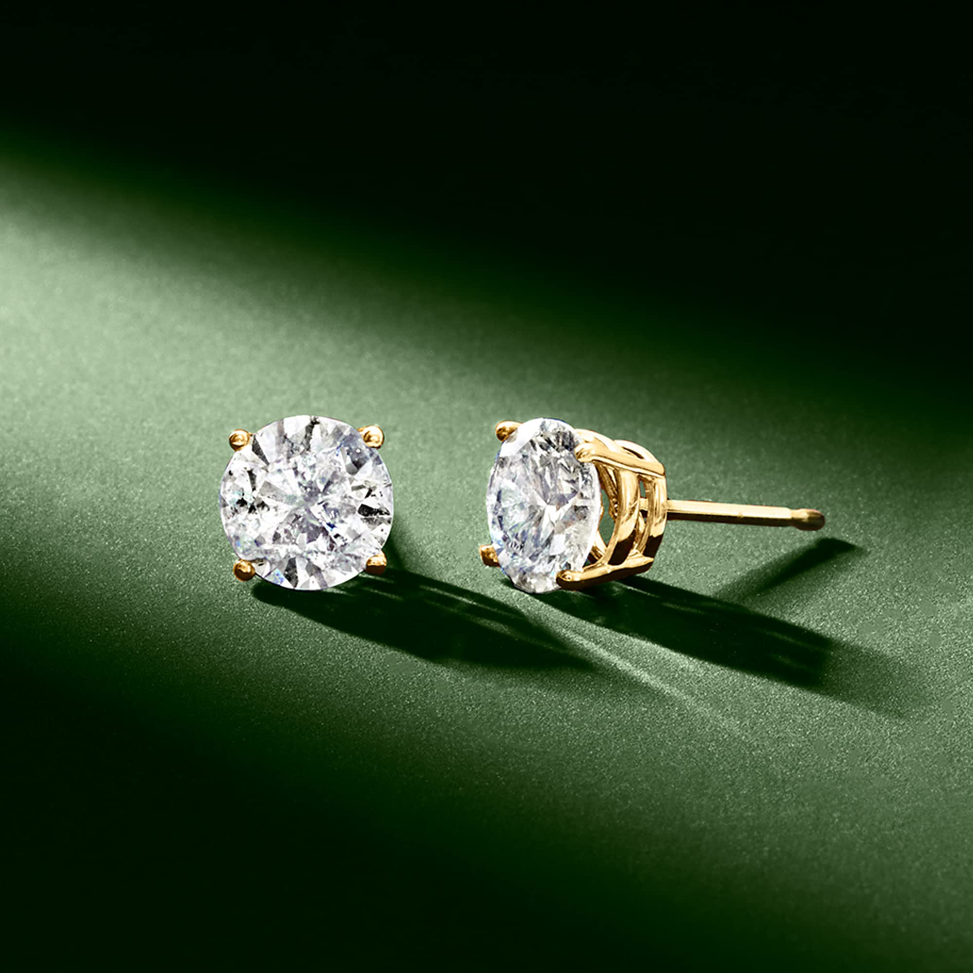 Ross-Simons 2.00 ct. t.w. Diamond Stud Earrings in 14kt Yellow Gold
