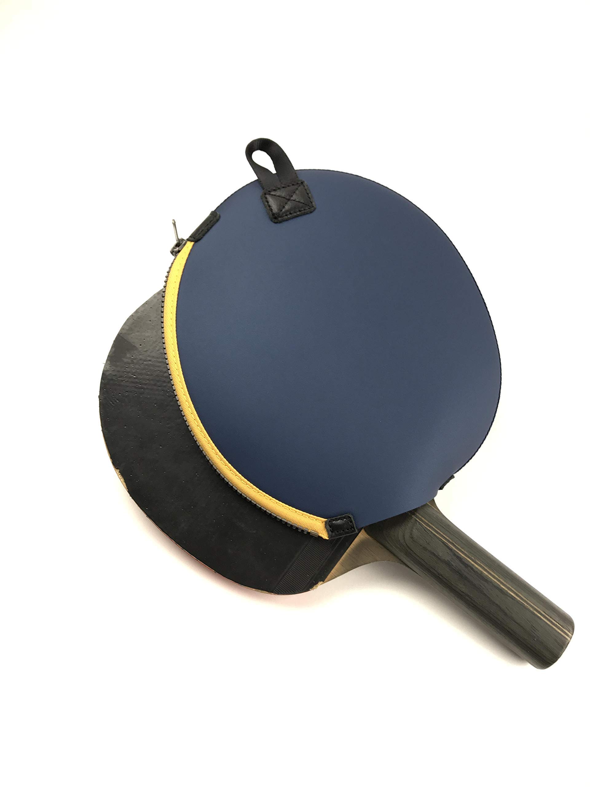 OneJoy Table Tennis Racket Cover, Ping Pong Paddle Cover, Table Tennis Bag Cover Sleeve for Single Ping Pong Racket Case with Zipper [ Navy] 7.3 inch x 6.3 inch (18.5cm x 16cm)