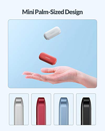ORICO Mini 500GB Portable External SSD, Read/Write Speed Up to 1000MB/s Ultra-Slim High Speed, USB 3.1 Gen2 USB-C Port Aluminum Mobile Solid State Flash Drive for MacBook-IV300