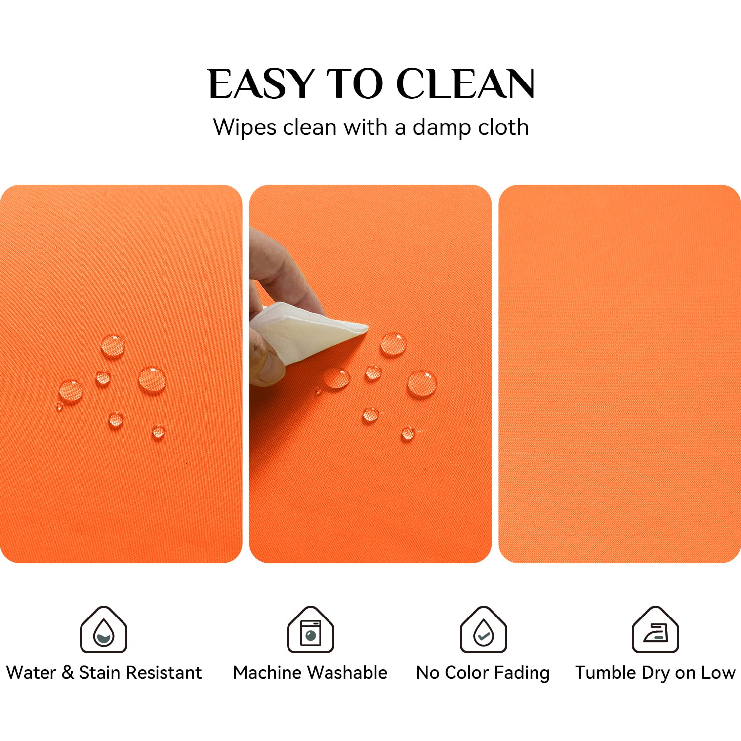 Softalker Rectangle Tablecloth, Waterproof & Stain Resistant Table Cloths Wrinkle Free Fabric Washable 210GSM Polyester Table Cover for Dining/Party/Outdoor - 52 x 70 inch,Orange