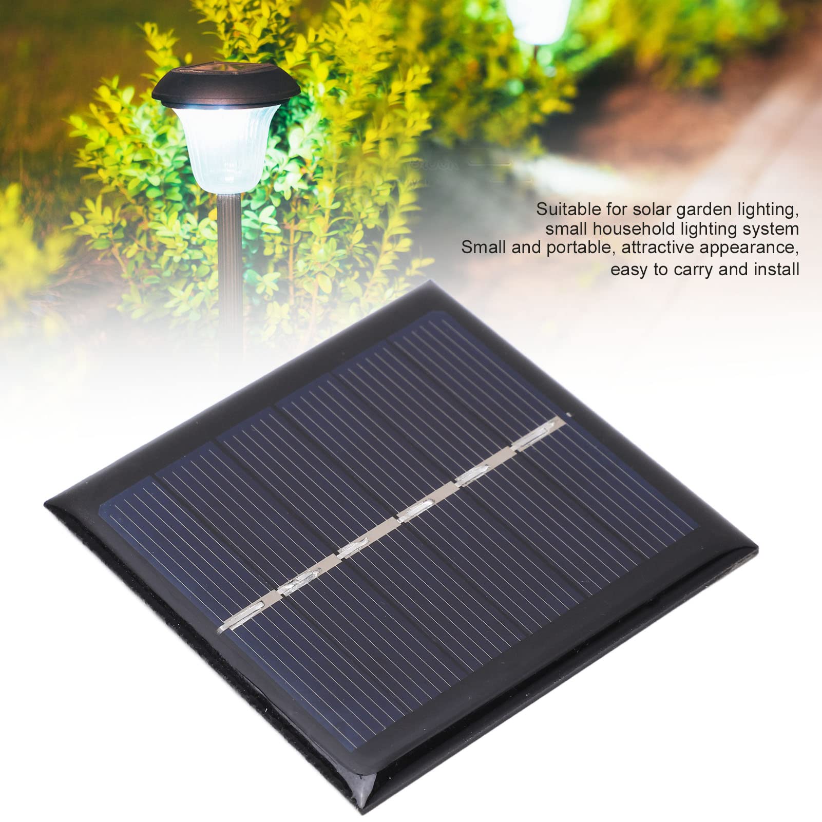 Solar Panel, Polysilicon Solar Charging Board 0.6W 3V for Small Household Lighting System