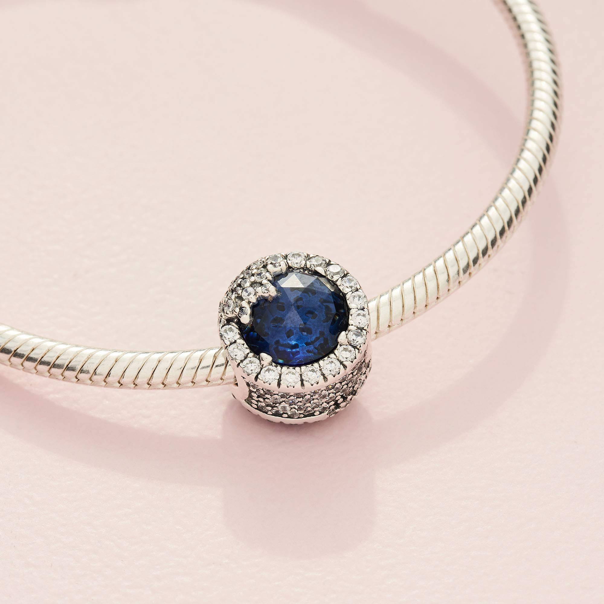 Pandora Jewelry Blue Dazzling Snowflake Crystal and Cubic Zirconia Charm in Sterling Silver