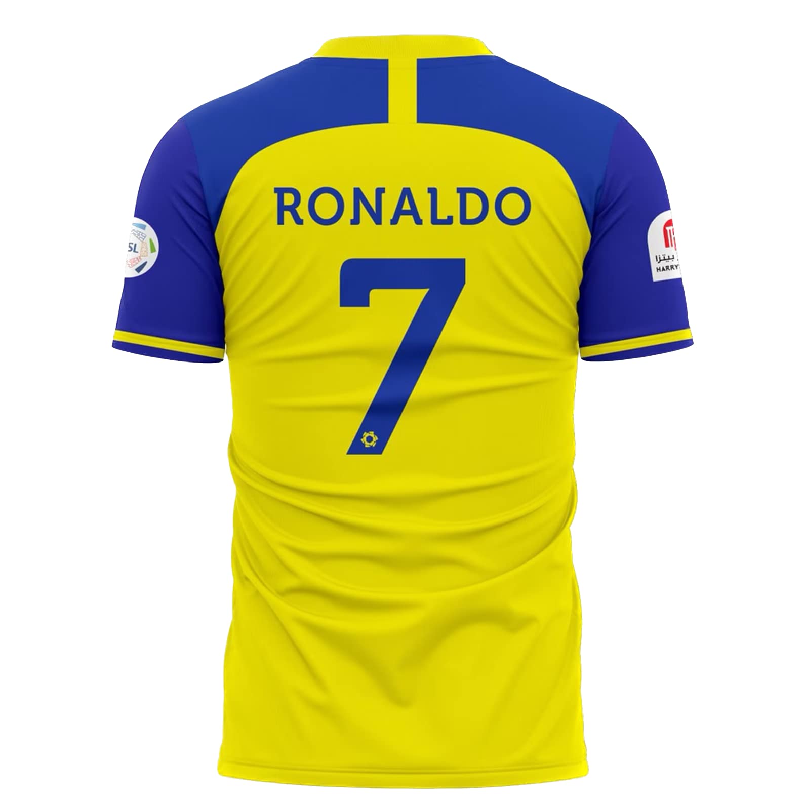 Ronaldo 7# Home Soccer Jersey 2022/23 (US, Alpha, Medium, Regular, Regular, Yellow)