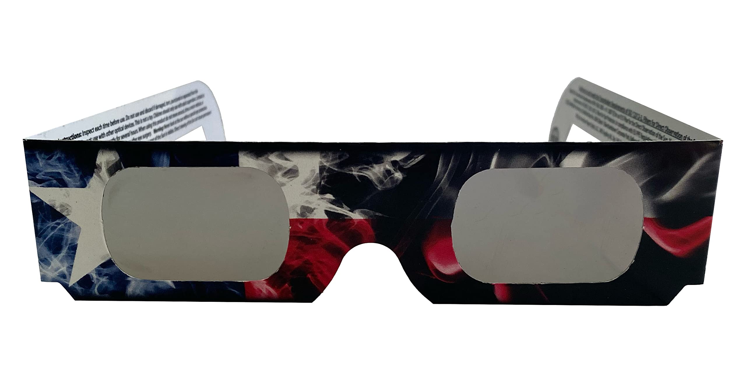 Solar Eclipse Viewing Glasses, Made in the USA, ISO-CE Certified 2 Pack THE TEXAS 2'CLIPSE