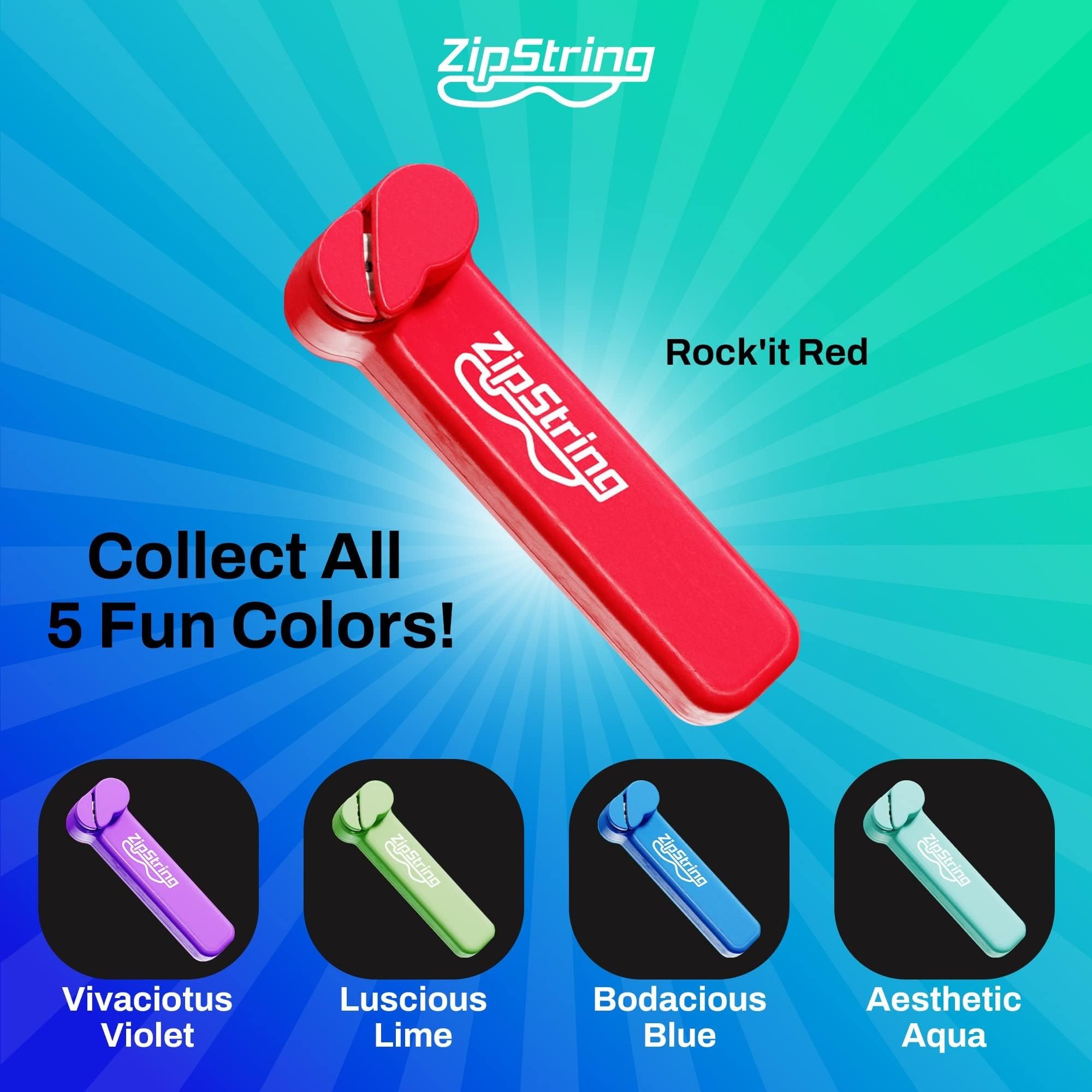 ZipString - Wonderment Awaits with Shark Tank - Featured String Rope Launcher Loop Fidget Toy, Defying Gravity to Boost Your Imagination - The Ideal Gift for Kids and Adults, Rock'it Red