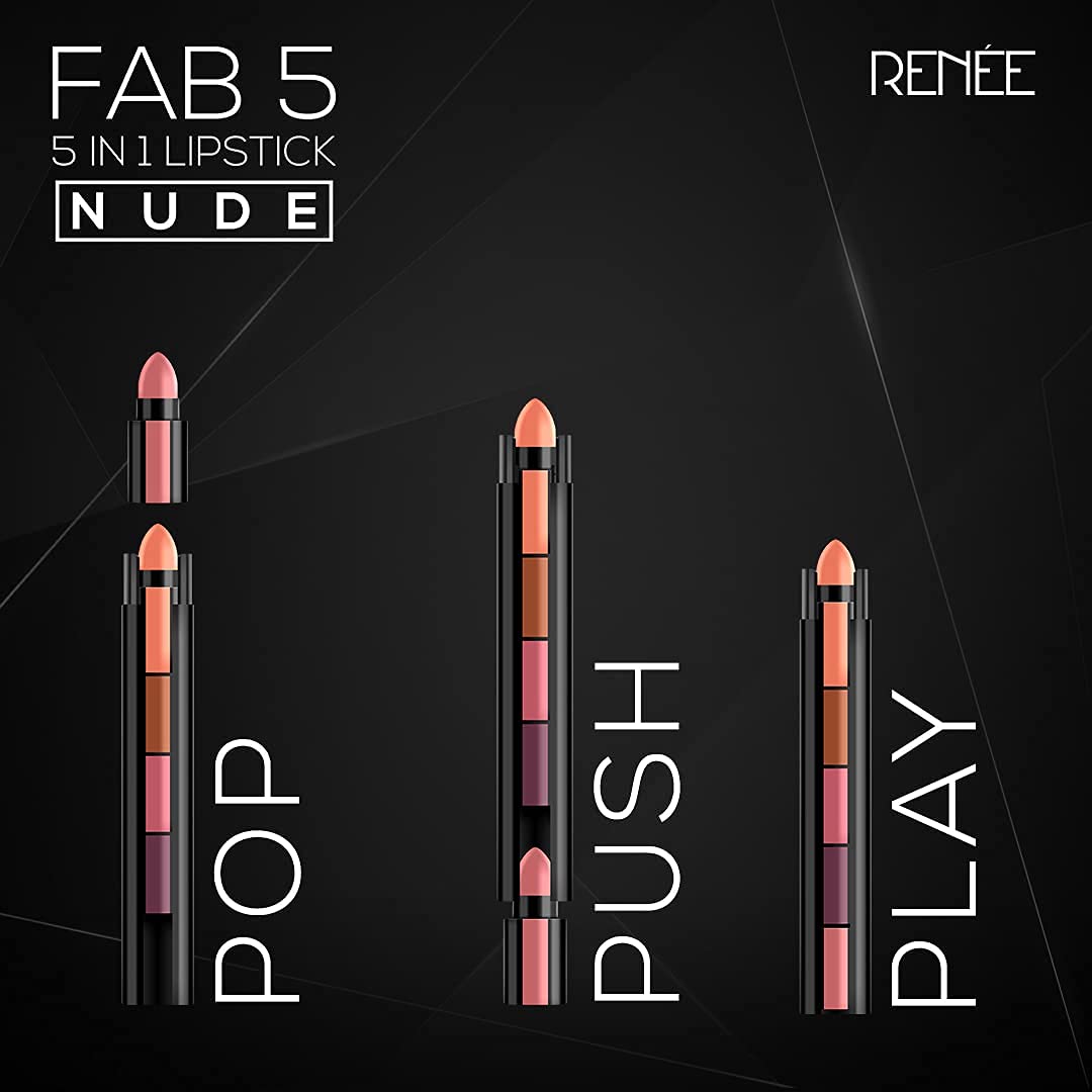 RENEE Fab 5 Nude 5-in-1 Lipstick, 7.5gm