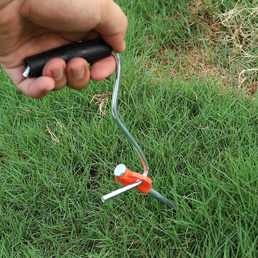 Saycker Camping Universal Outdoor Ground Spike Tent Pegs with Nail Puller Trampoline