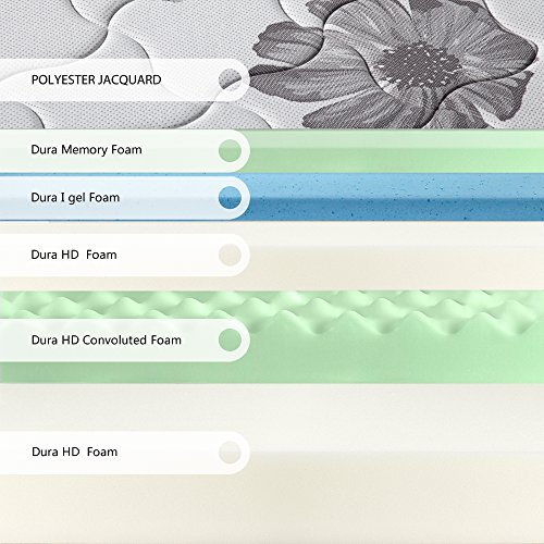 Olee Sleep 12 Inch I Gel Top Tencel Memory Foam Mattress