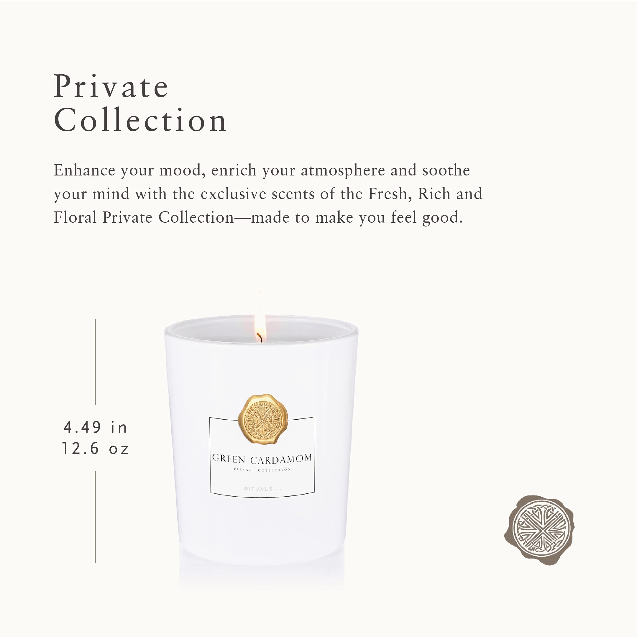 RITUALS Green Cardamom Luxury Home Decor Scented Candle - 12.6 Oz