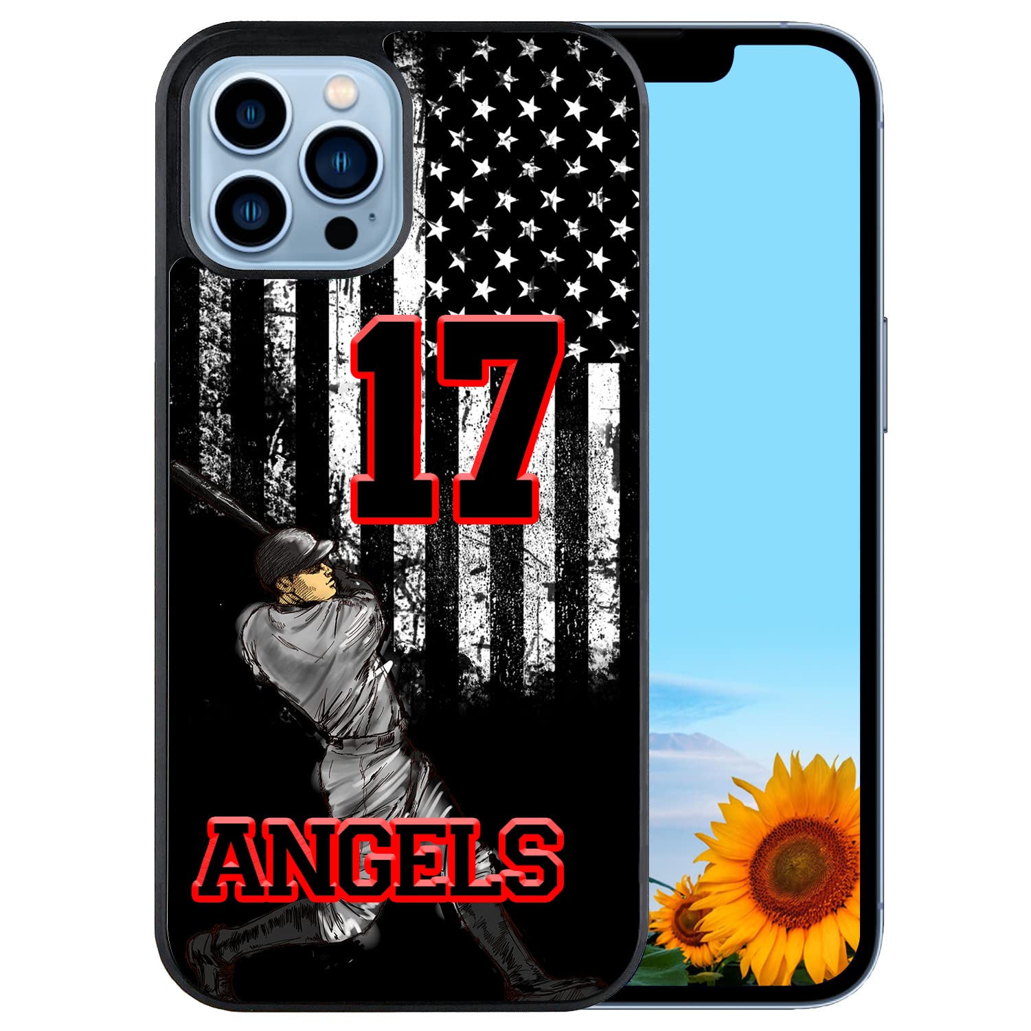 Personalized Name Number Custom Baseball vs America Flag Phone case for Samsung Galaxy A15/A25/A14/A54/A53 5G/A03S/ A02S /A10E /A10/ A12/ A13/ A32/ A33/ A42/ A50 /A51/ A52/ A71 4G 5G (RED)