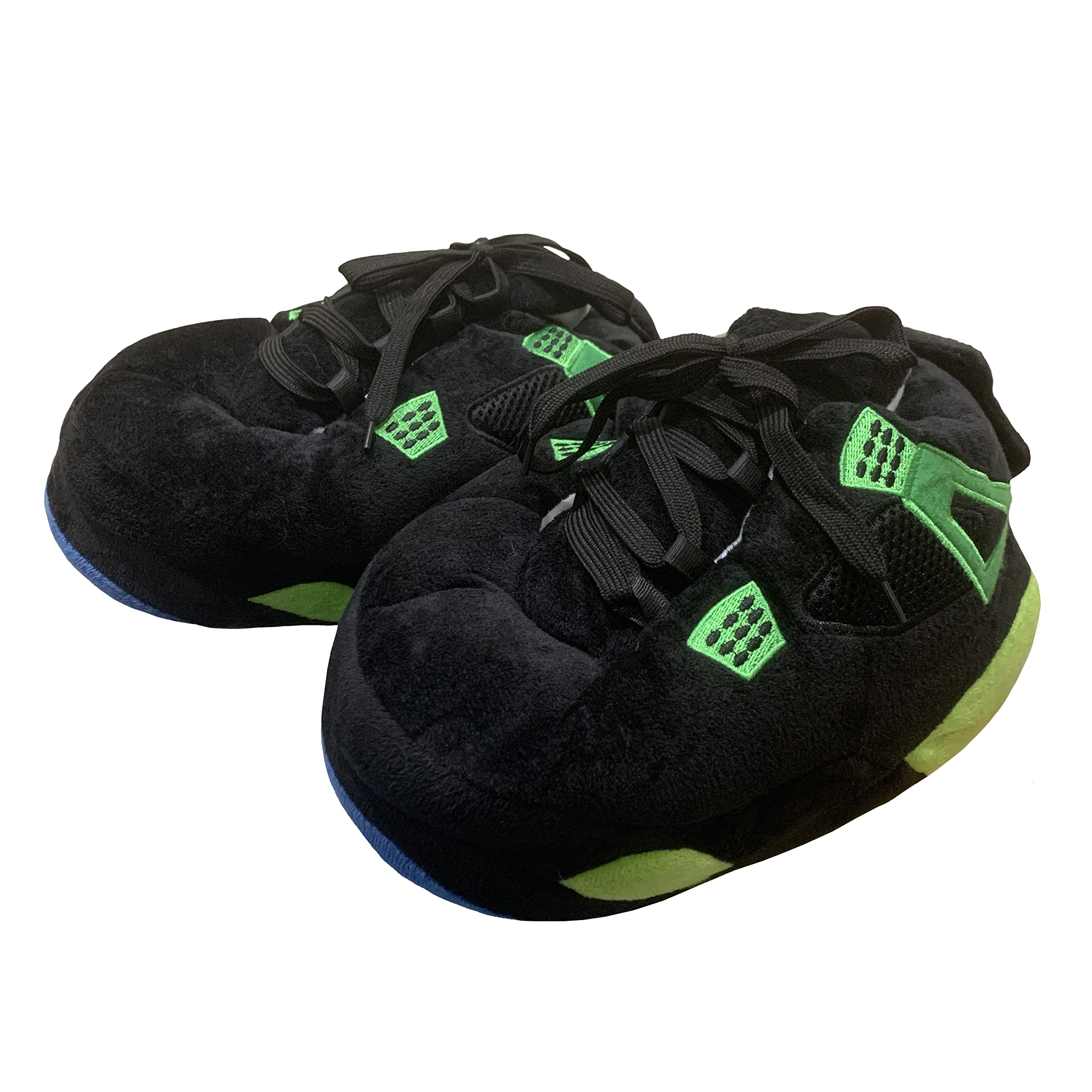 OHAYYU Unisex Cosy Trendy Sneaker Slippers Comfy Kicks Non Slip Sole Indoor House Plush Slippers - One Size Fits Most