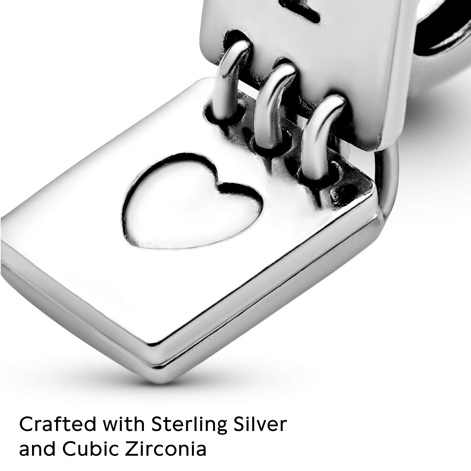 Pandora Jewelry Notebook Dangle Cubic Zirconia Charm in Sterling Silver
