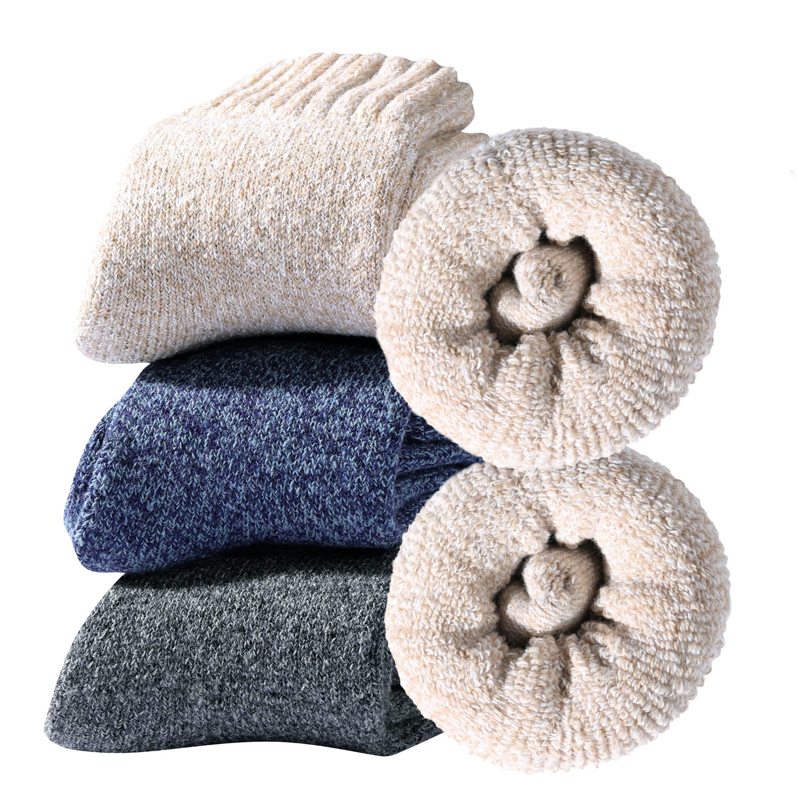 Trifabricy 3 Pairs Wool Socks