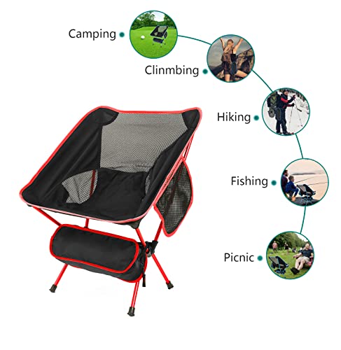 SY Camping Chair Lightweight Folding Camping Backpack Chair