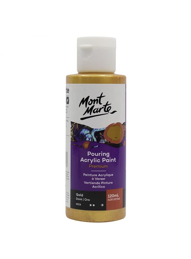Premium Pouring Acrylic Paint 120ml (4.05oz) - Gold