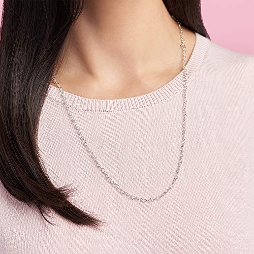 Pandora Jewelry Joined Hearts Sterling Silver Necklace, 23.6"