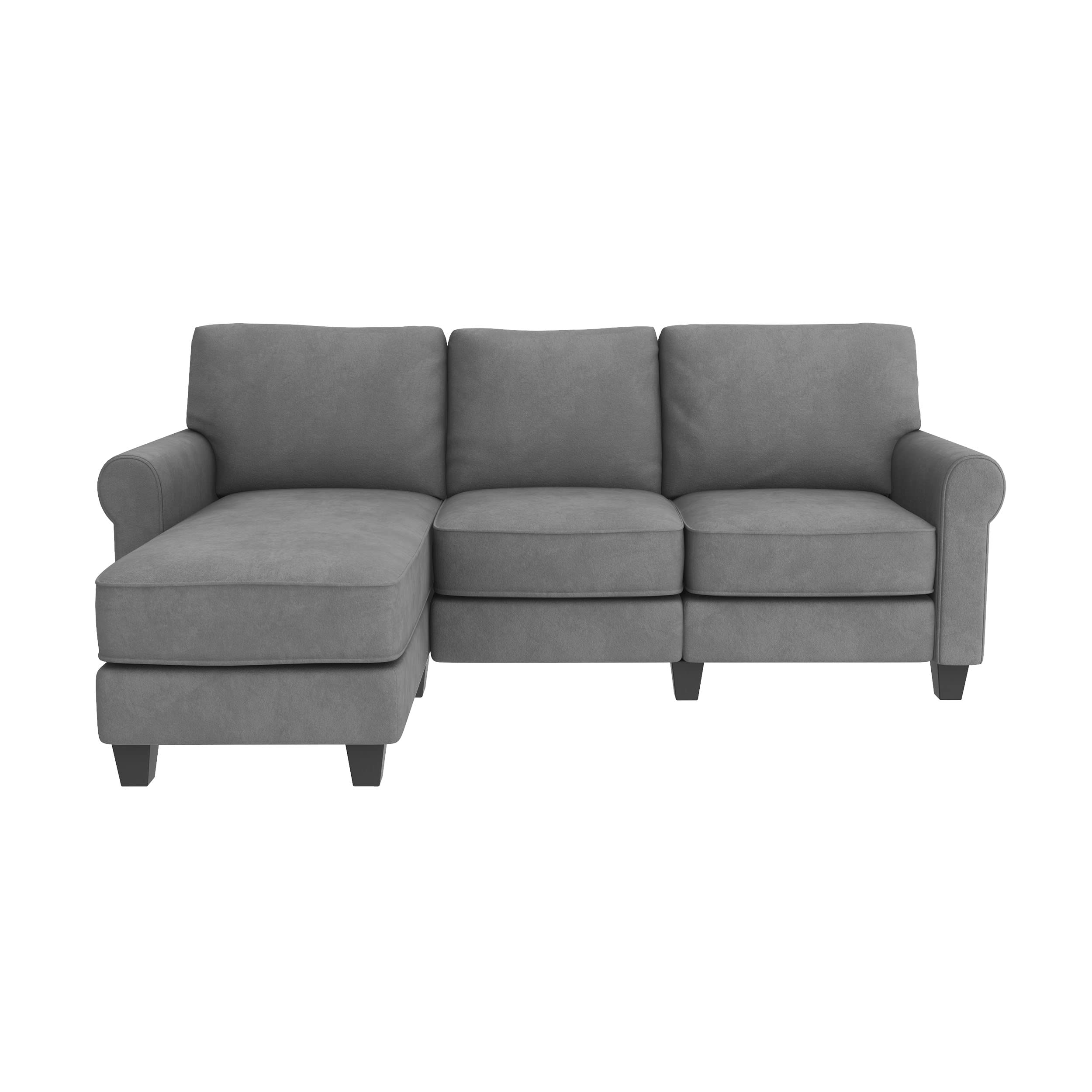 Nolany Reversible Sectional Sofa Couch L Shape Sofa Couch Convertible Sectional Couch for Small Apartment (Dusty Grey)