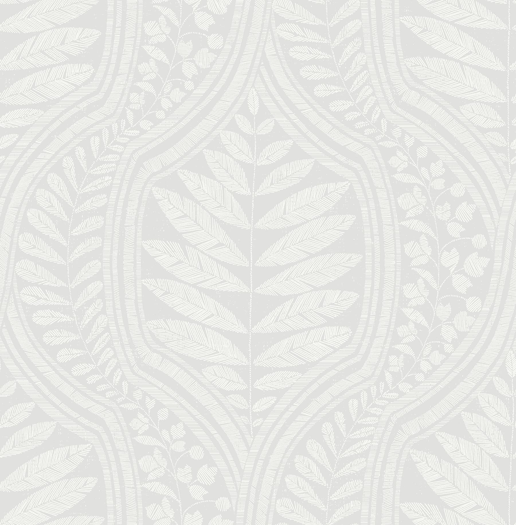 Scott Living Grey Foliate Peel & Stick Wallpaper