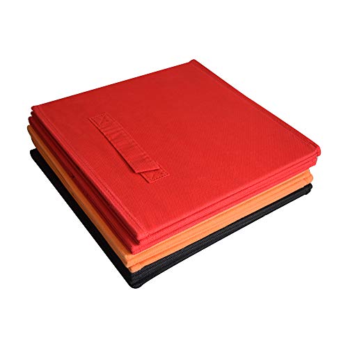 Rack Furniture 10" Fabric? Storage Bin (Pack of 10) (Orange)