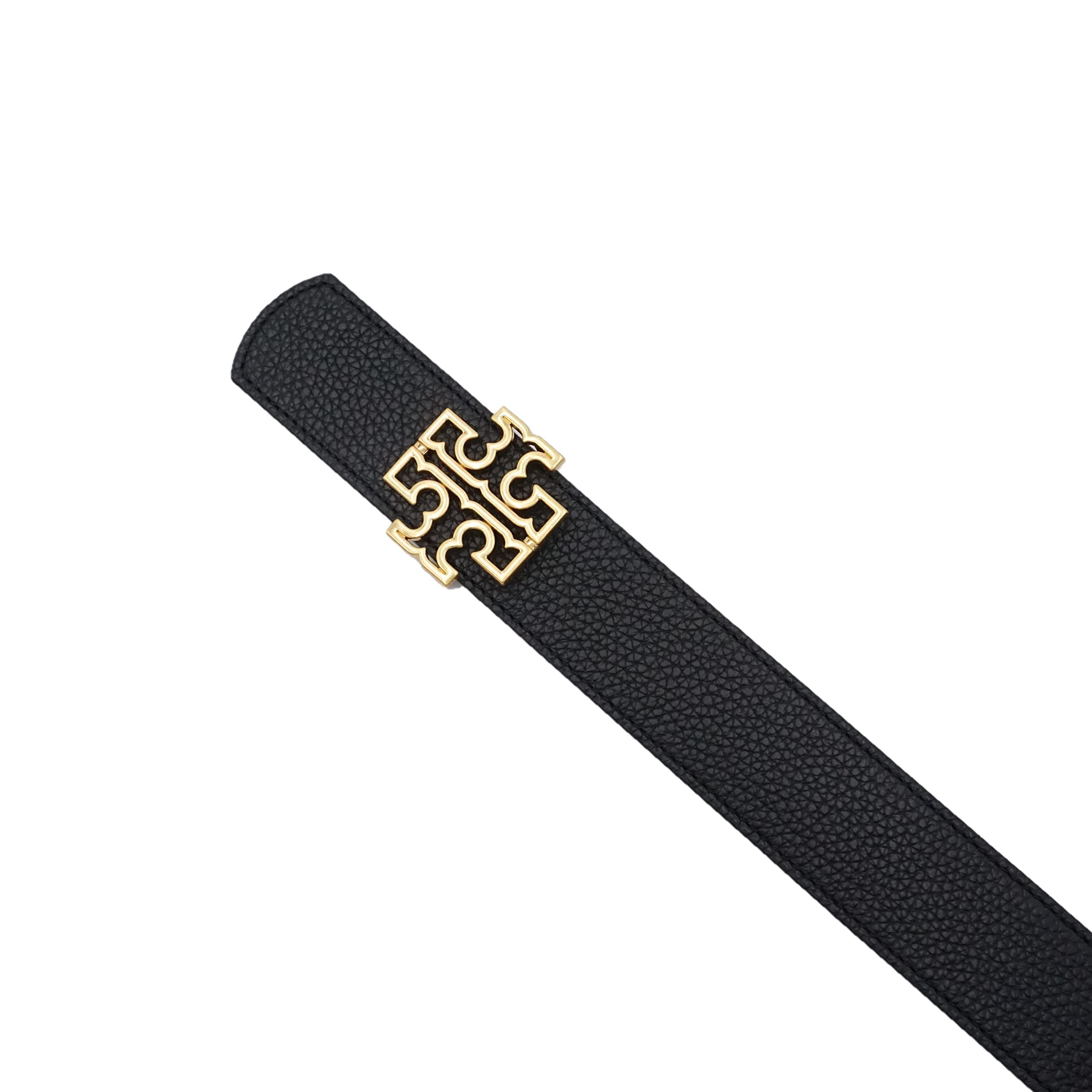 Tory Burch 84841 Black And Royal Navy Women's Reversible Britten Logo Belt 1.5'' (Small)