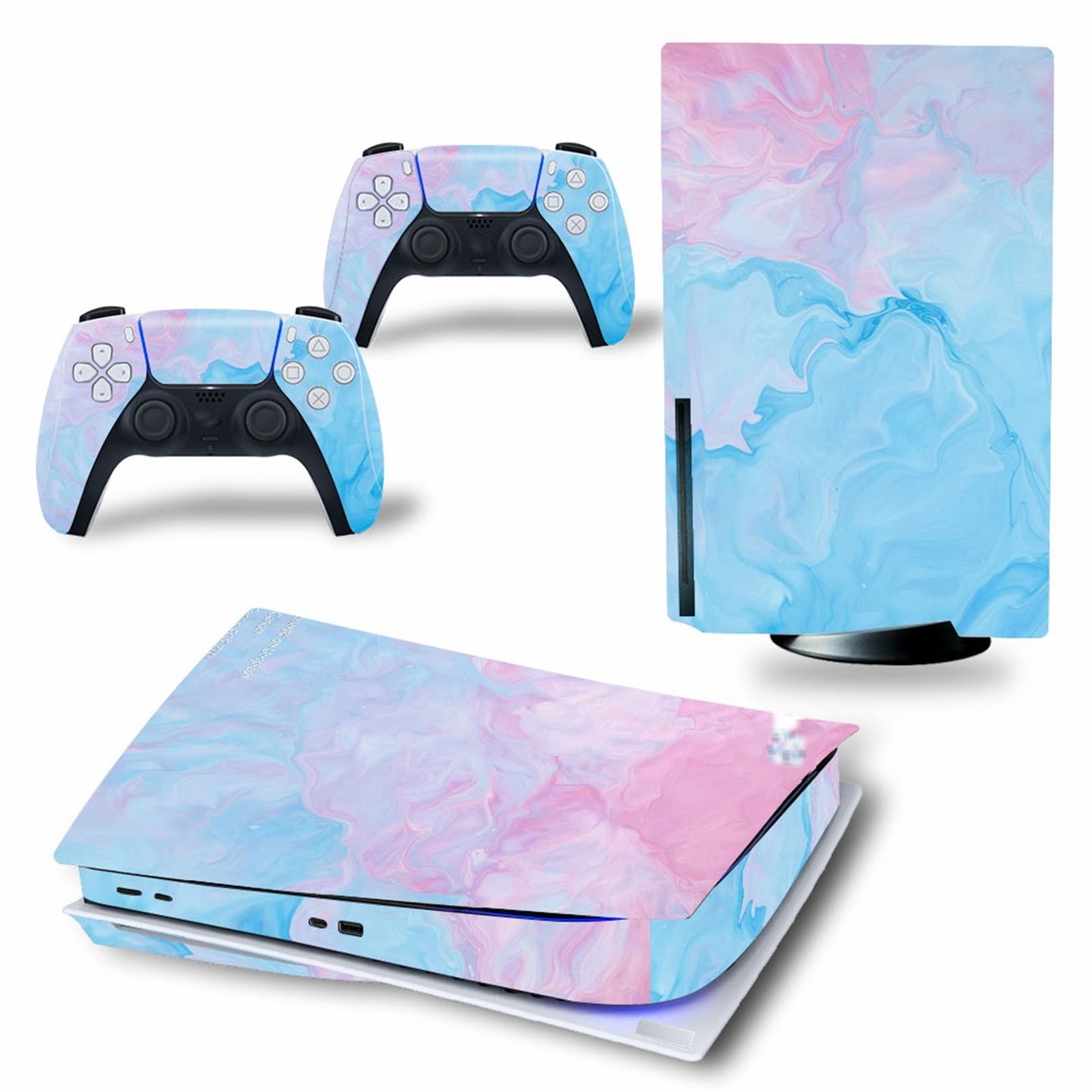 WREXIL LEEWEE for PS5 Skin Disc Edition & Digital Edition Console and Controller Vinyl Cover Skins Wraps Scratch Resistant, Compatible 70775 No Foaming (Size : Disc Version)
