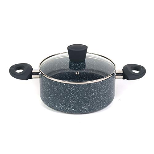 Russell Hobbs Blue Marble 20 cm Non-Stick Stockpot, Pressed Aluminium